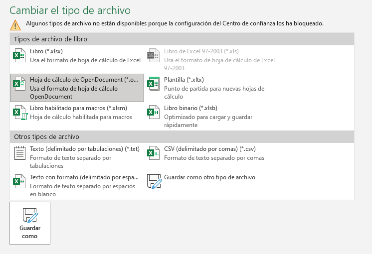 ¿Qué tipo de archivos admite excel? | Excel Avanzado en Barcelona